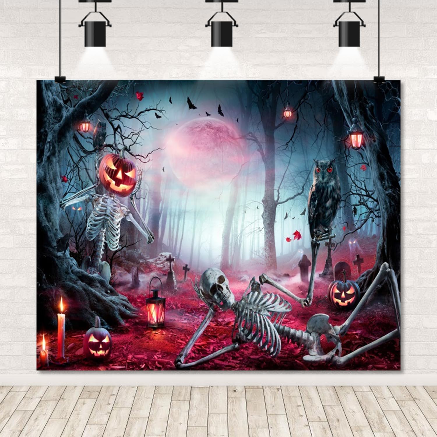 Amazon.com : Halloween Backdrop for Photography 10x8ft Horror Red Full ...