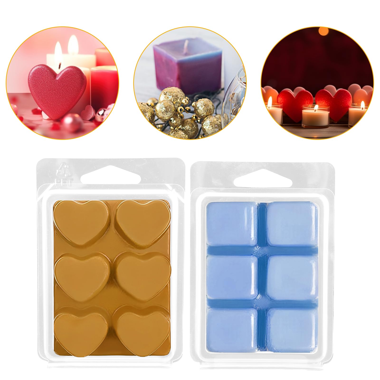 Snapklik.com : 200 Pack Wax Melt Clamshells, 6-Cavity Clear Plastic Wax ...