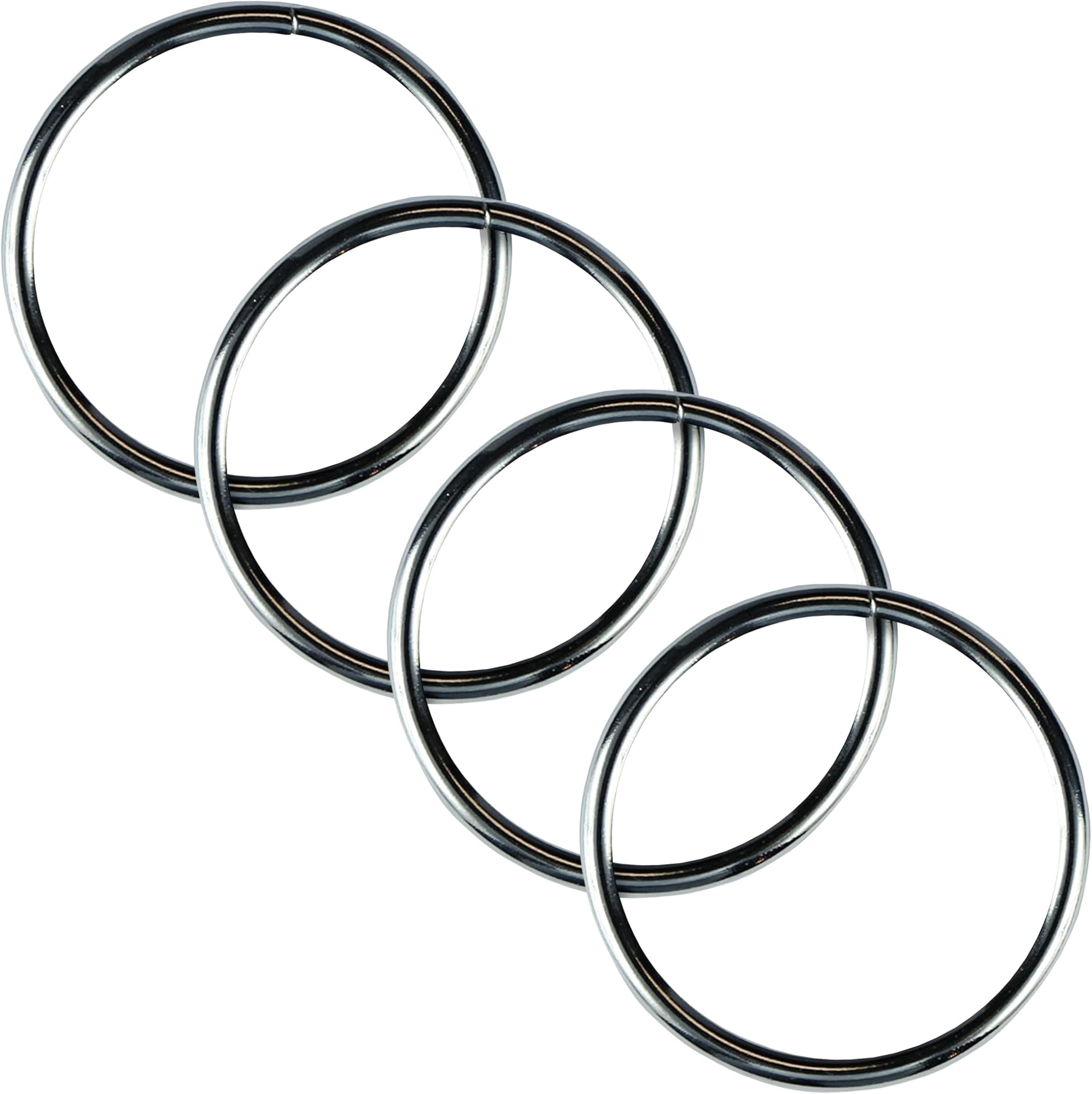 Amazon.com: Strapworks Large Nickel Plated Metal O-Rings - Heavy Duty ...