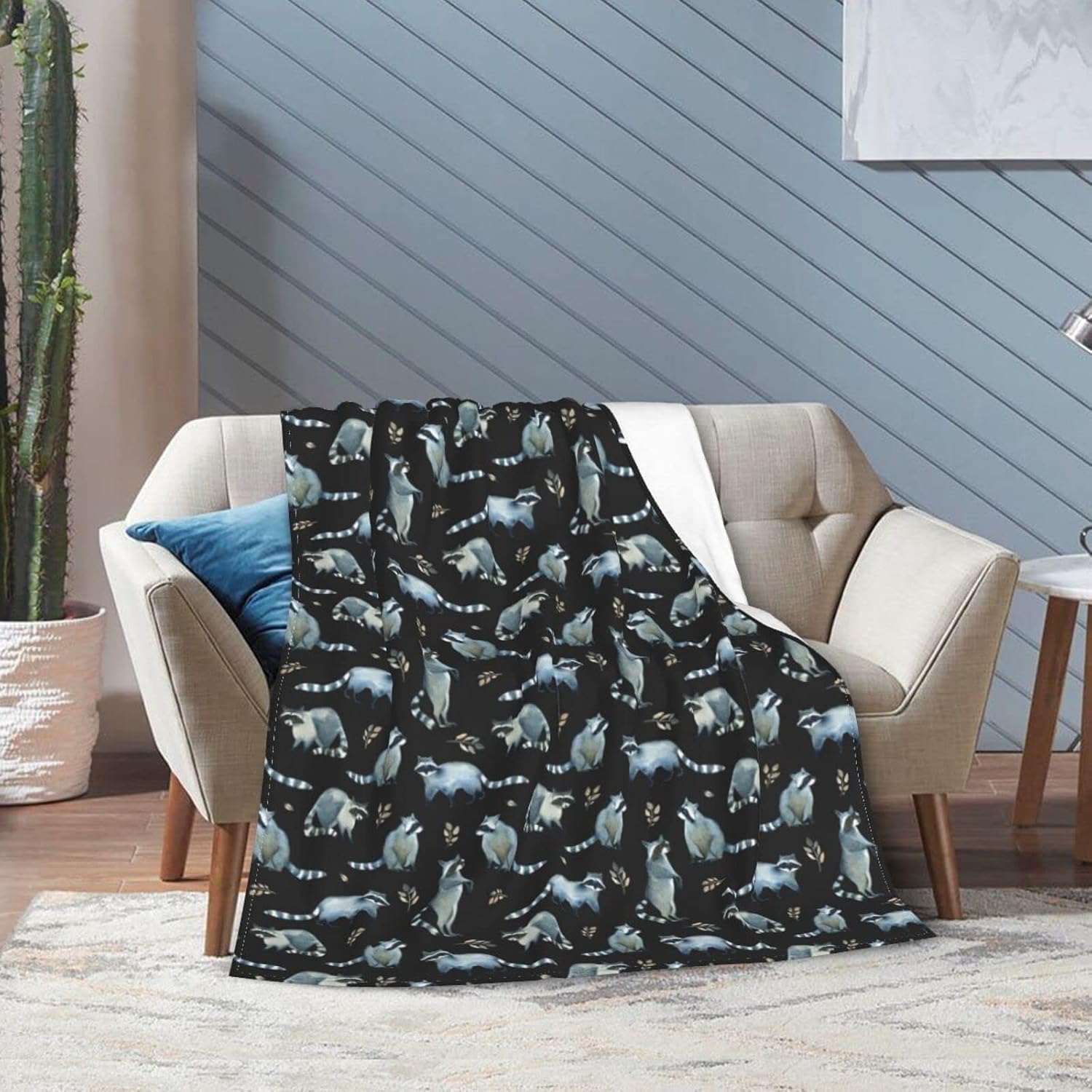 Manta de mapache súper suave, manta de viaje, manta decorativa para ...