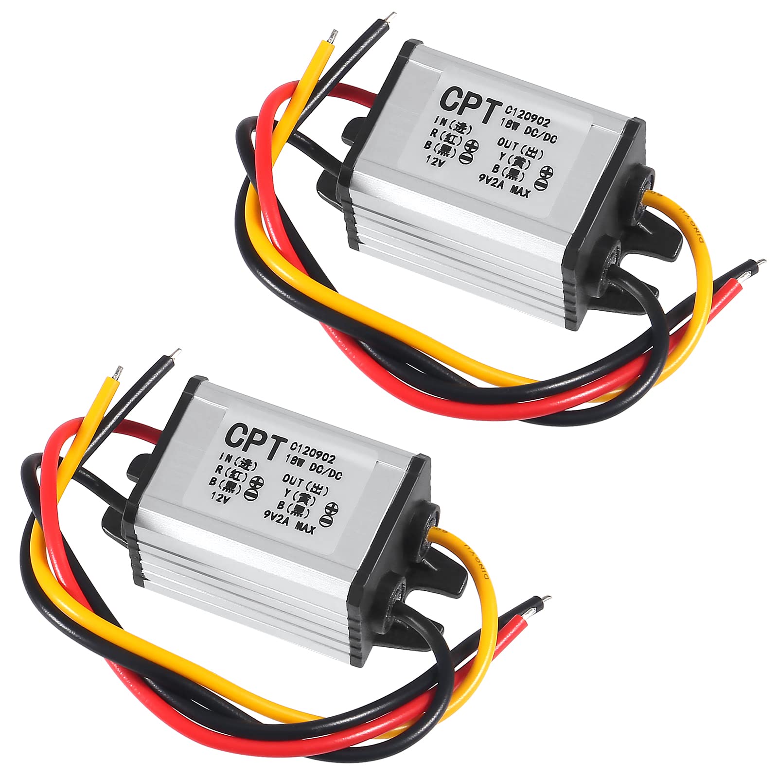 Amazon.com: 2pcs 12V to 9V Buck Converter DC 8-35V to 9V 2A 18W Voltage ...