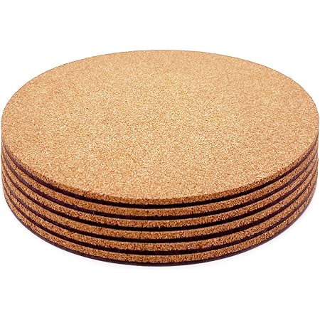 Amazon.com : KITLAB Cork Plant Coasters, Double Layers 6 Inch Cork ...