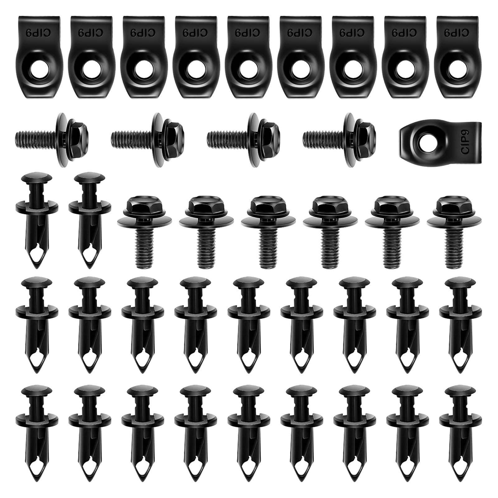 Snapklik.com : 40 Pcs Engine Under Cover Splash Shield Guard Body Bolts ...