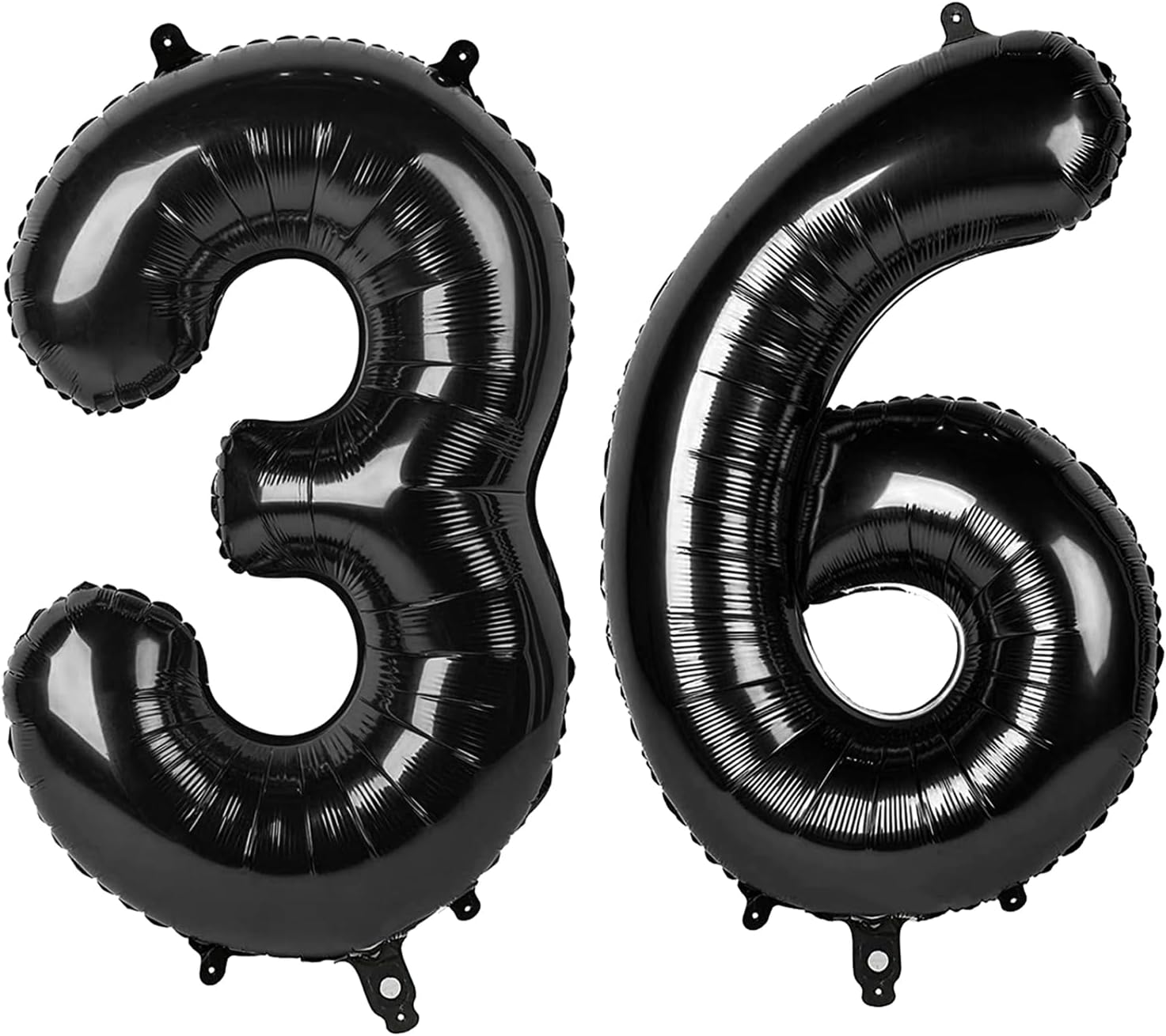 Amazon.com: Black Number 36 Balloon 40 inch, 36 Number Balloons, 36th ...