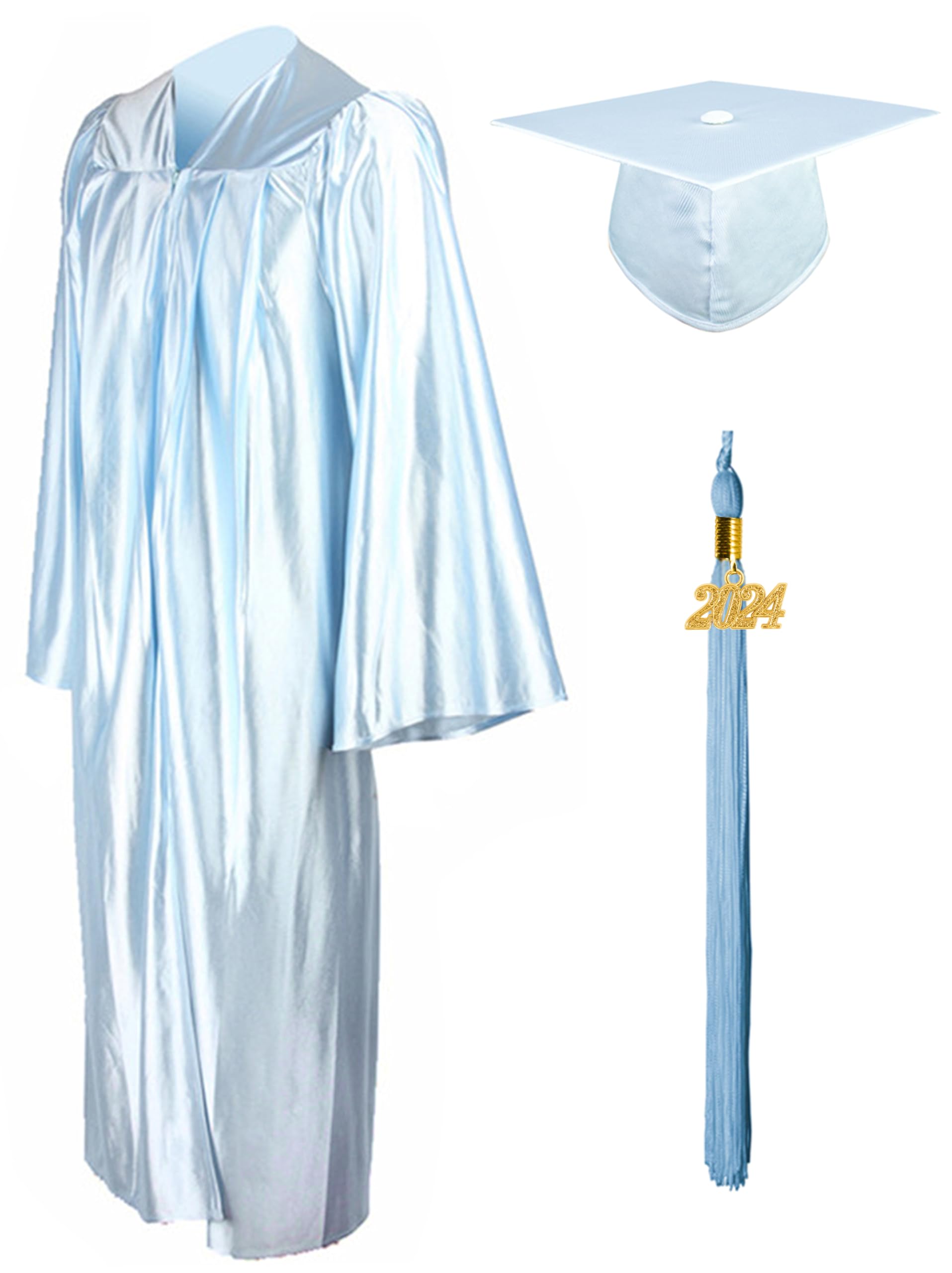 Snapklik.com : GraduationMall Shiny Graduation Gown Cap Tassel Set 2024 ...