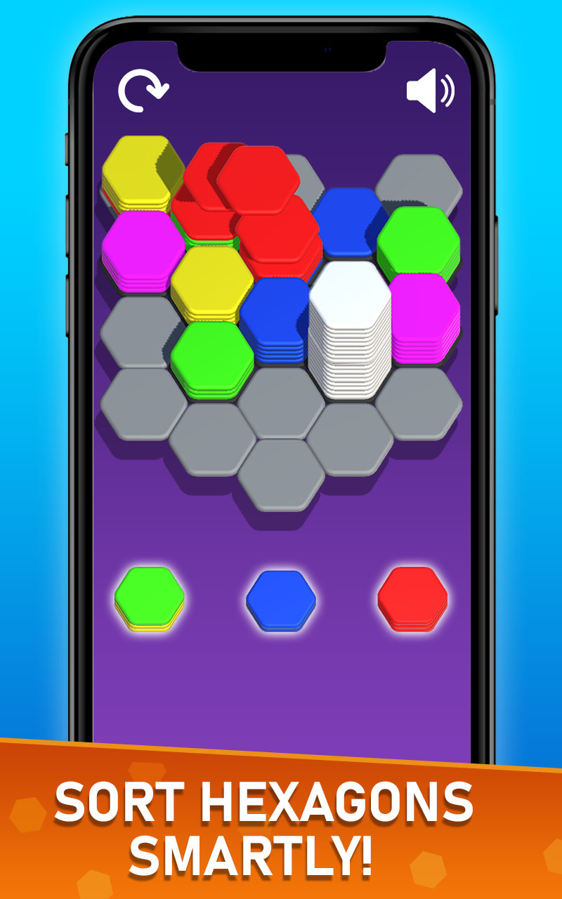 Sort Hexa Blocks: Merge Hexa Puzzle Color Matching Game:Amazon.com ...