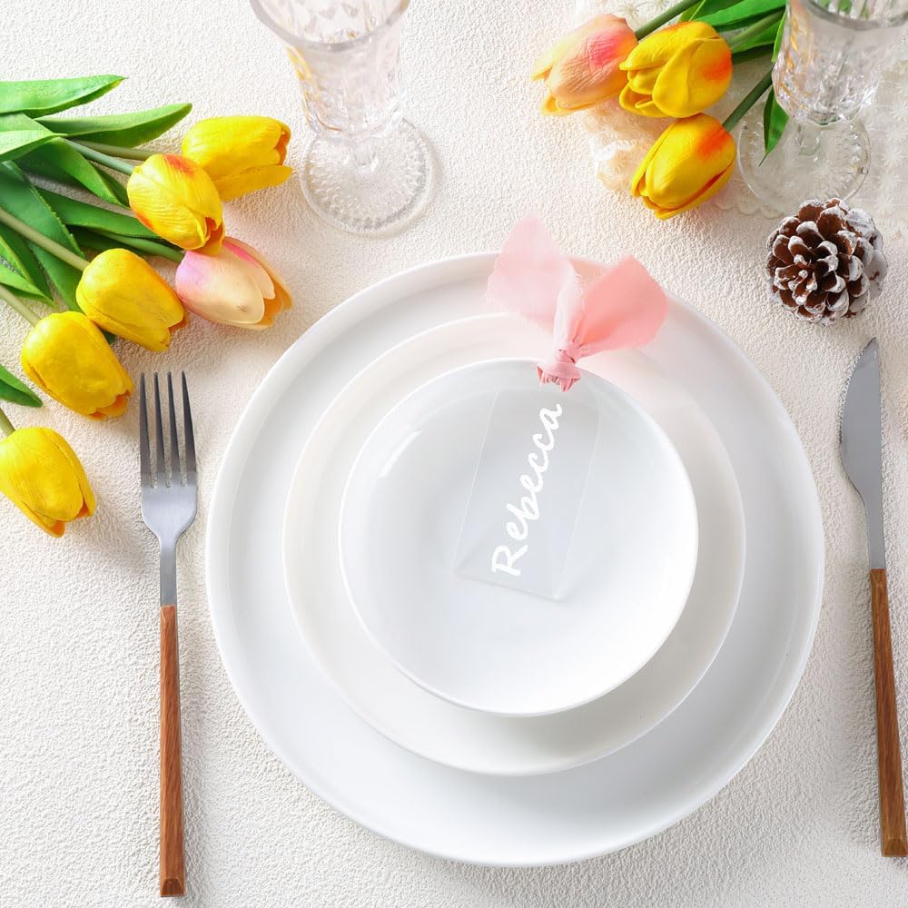 Amazon.com: 30 Pcs Acrylic Place Cards Wedding Reserved Signs for ...