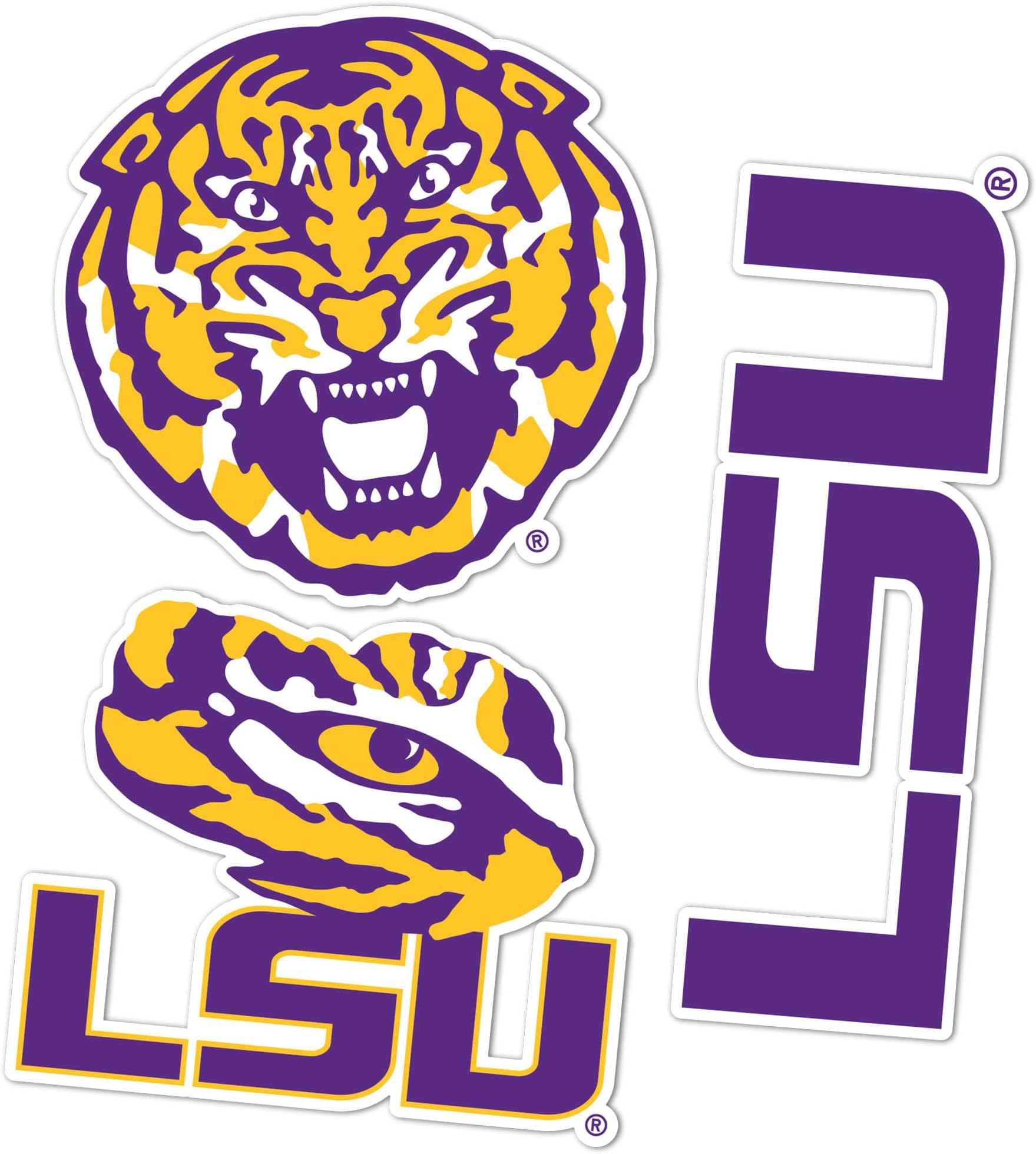 Amazon.com: Craftique LSU Decal (LSU TIGER EYE DECAL (3",4",6",12"), 3 ...