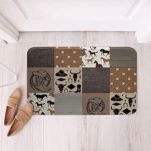 Amazon.com: Western Cowboy Bath Mats for Bathroom Cartoon Horse ...