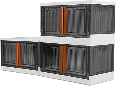 Amazon.com - Ezee Space Stackable Storage Bins with Wheels - (1-Pack ...