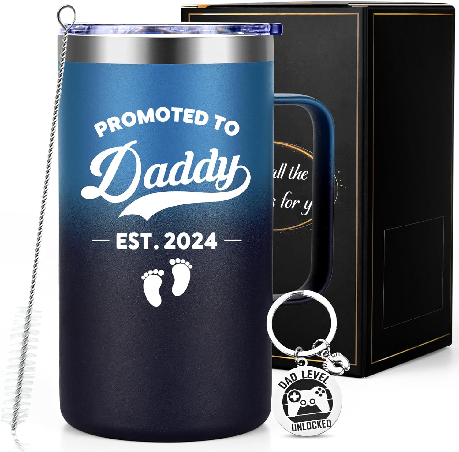 Amazon.com | Qtencas New Dad Gifts for Men, Promoted to Dad Est. 2024 ...