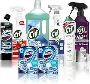 Cif & Domestos Spring Clean Kitchen Bundle, 8 Pieces - Includes Cif ...