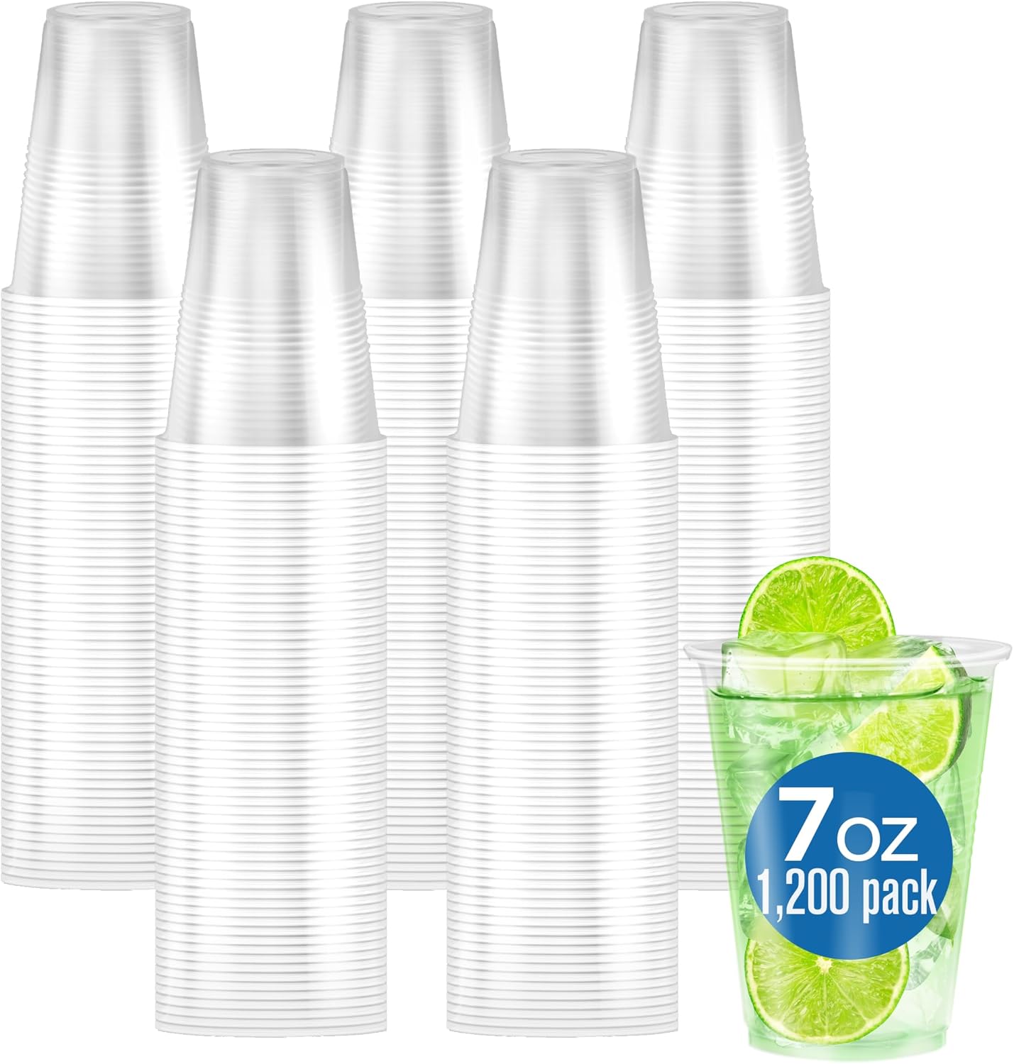Amazon.com: Dining Collection Plastic Cups -7 oz. (200 ml) – 1200 Count ...