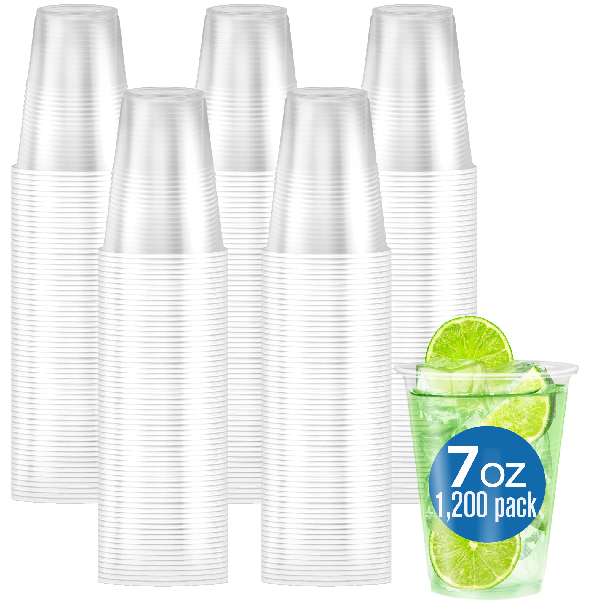 Amazon.com: Dining Collection Plastic Cups -7 oz. (200 ml) – 1200 Count ...