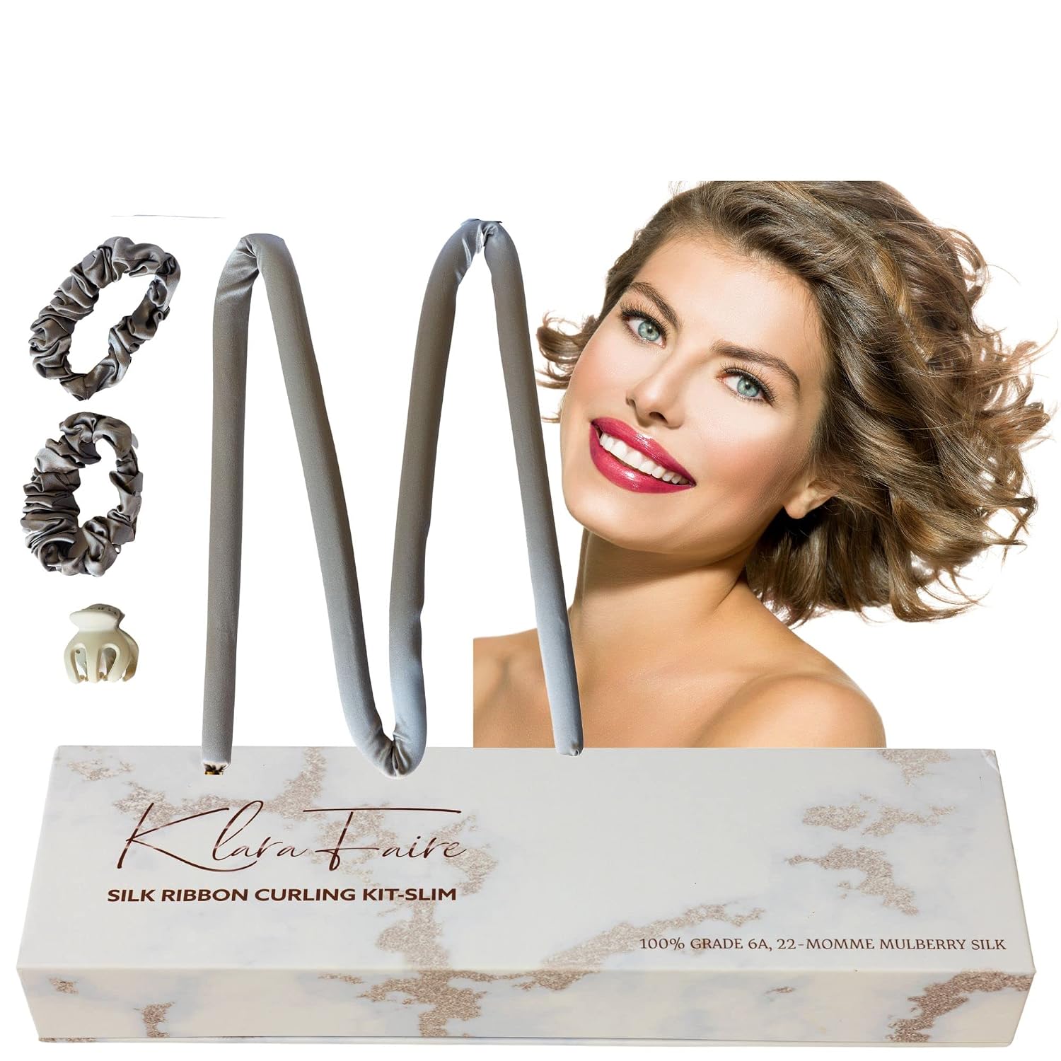 Amazon.com : Klara Faire SLIM Heatless Curling Headband - Curler for ...