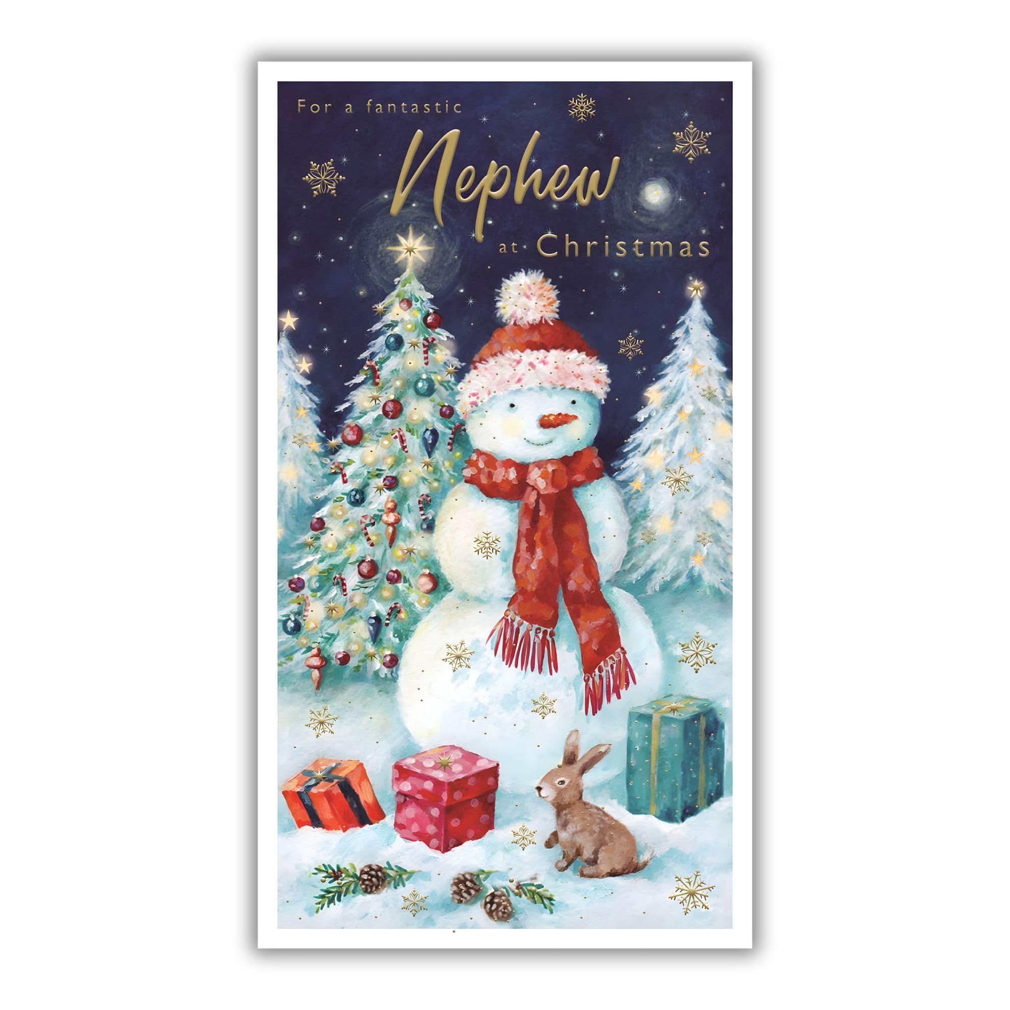 ICG Nephew Christmas Card, Single - Christmas Cards with a Snowman and ...