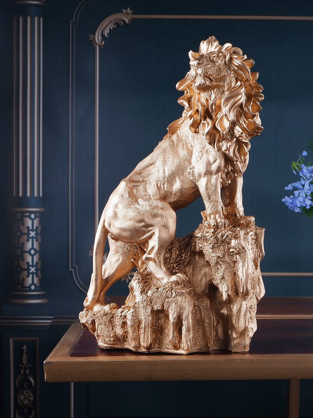 Buy THE WHITE INK DECOR Premium Lion Figurine Statuette, Sculpture ...