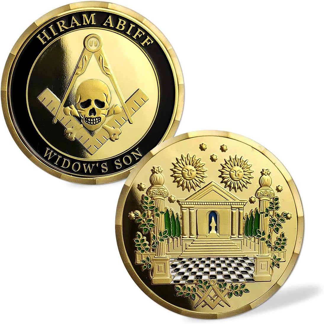 Amazon.com: Masonic Challenge Coin Grand Master Hiram Abiff Widow Son ...