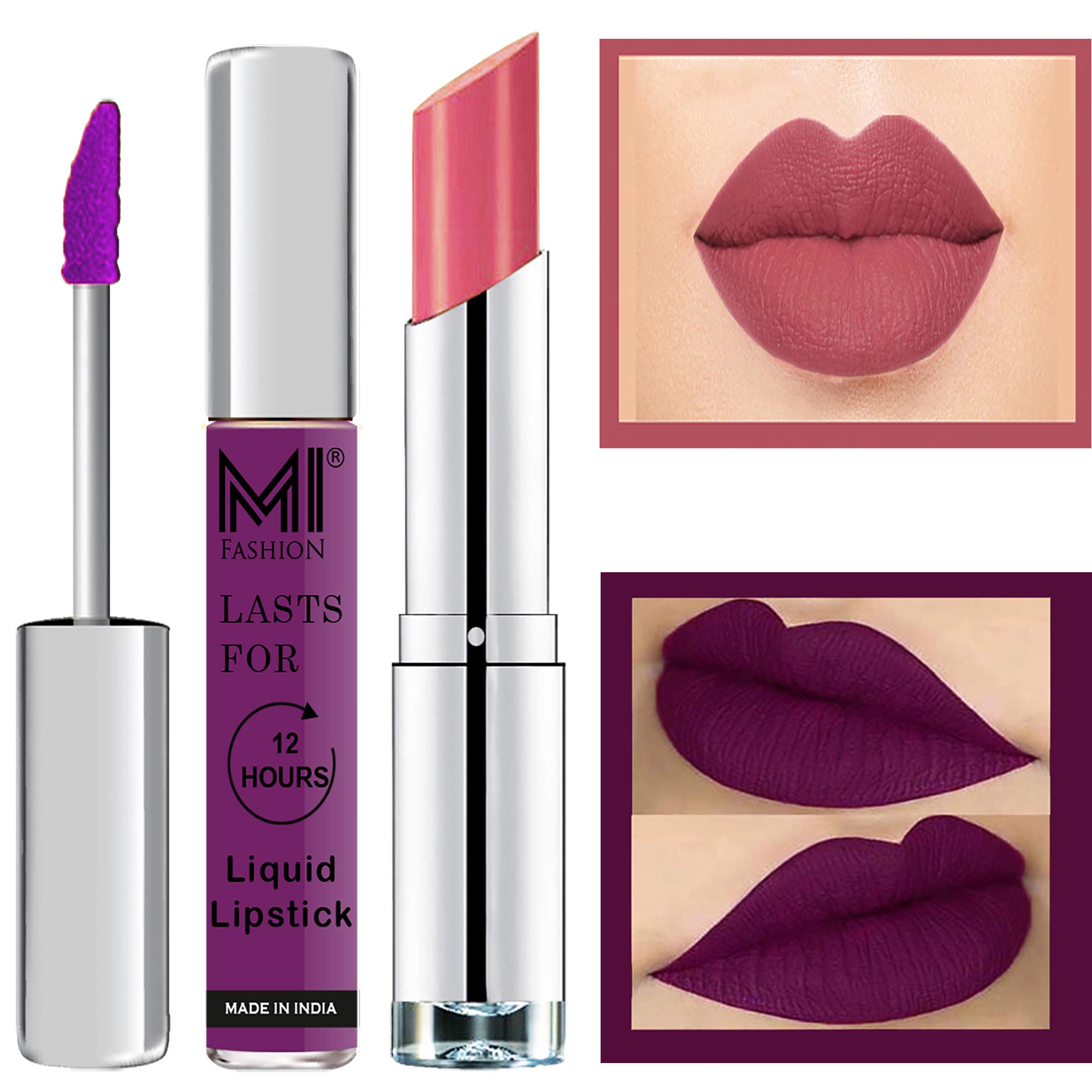 Buy MI Fashion Made in India Lipstick Combo Offers 100% Veg Long ...