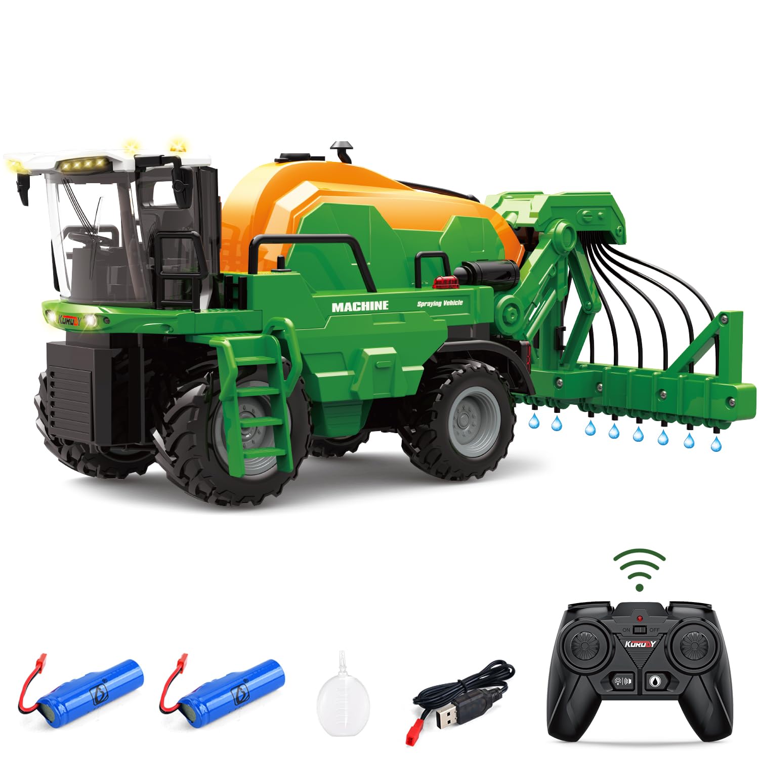 Amazon.com: Hitish Remote Control Tractor Farm Toy 2.4Ghz, 1/24 Scale ...