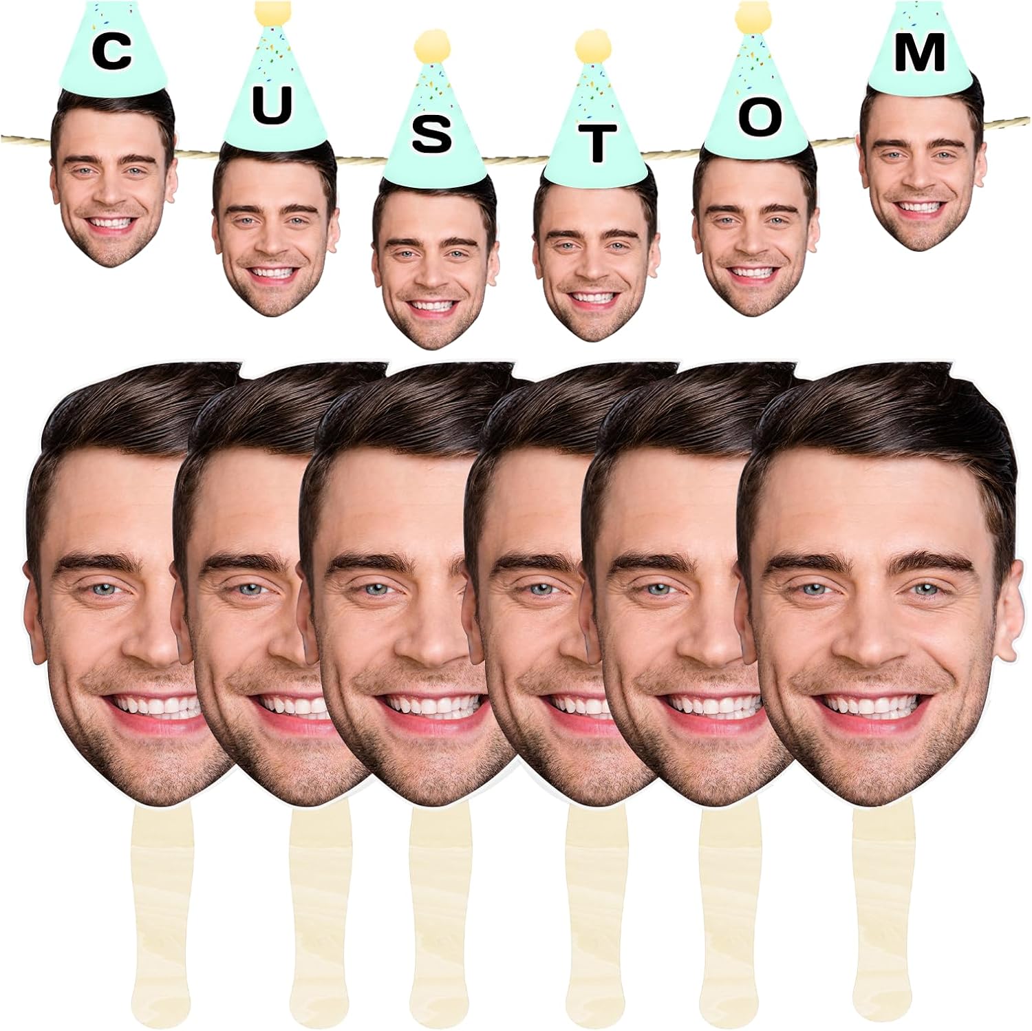 Amazon.com: 20Pc,Fun Face Cutout Decorations Heads Cardboard Face ...