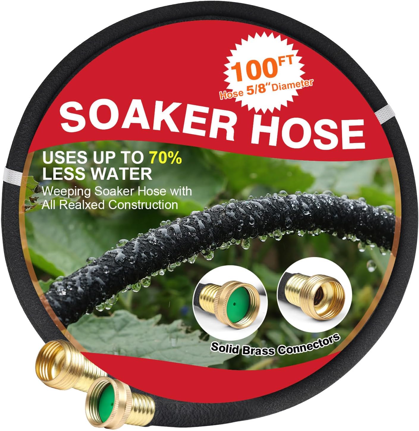 Amazon.com : Osmile Professional Soaker Hose 1" x 100 ft : Garden Hoses ...