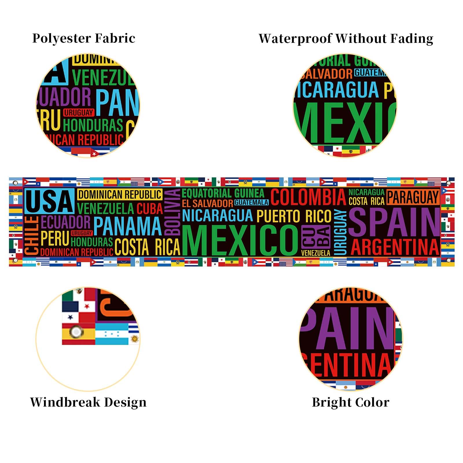 Snapklik.com : Large Hispanic Heritage Month Banner For Fence Latinx ...