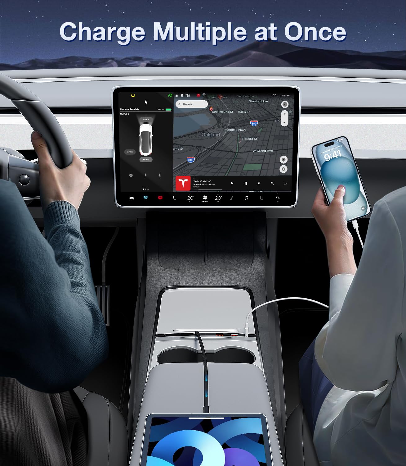 Tesla Charger Wigoo 2025 Upgrade USB Charger Hub For Tesla Model Y/3 ...