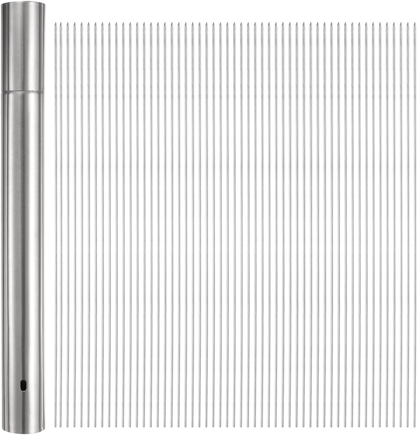 Amazon.com: HARFINGTON 100pcs Metal Kebob Skewers 35cm x 3.5cm ...