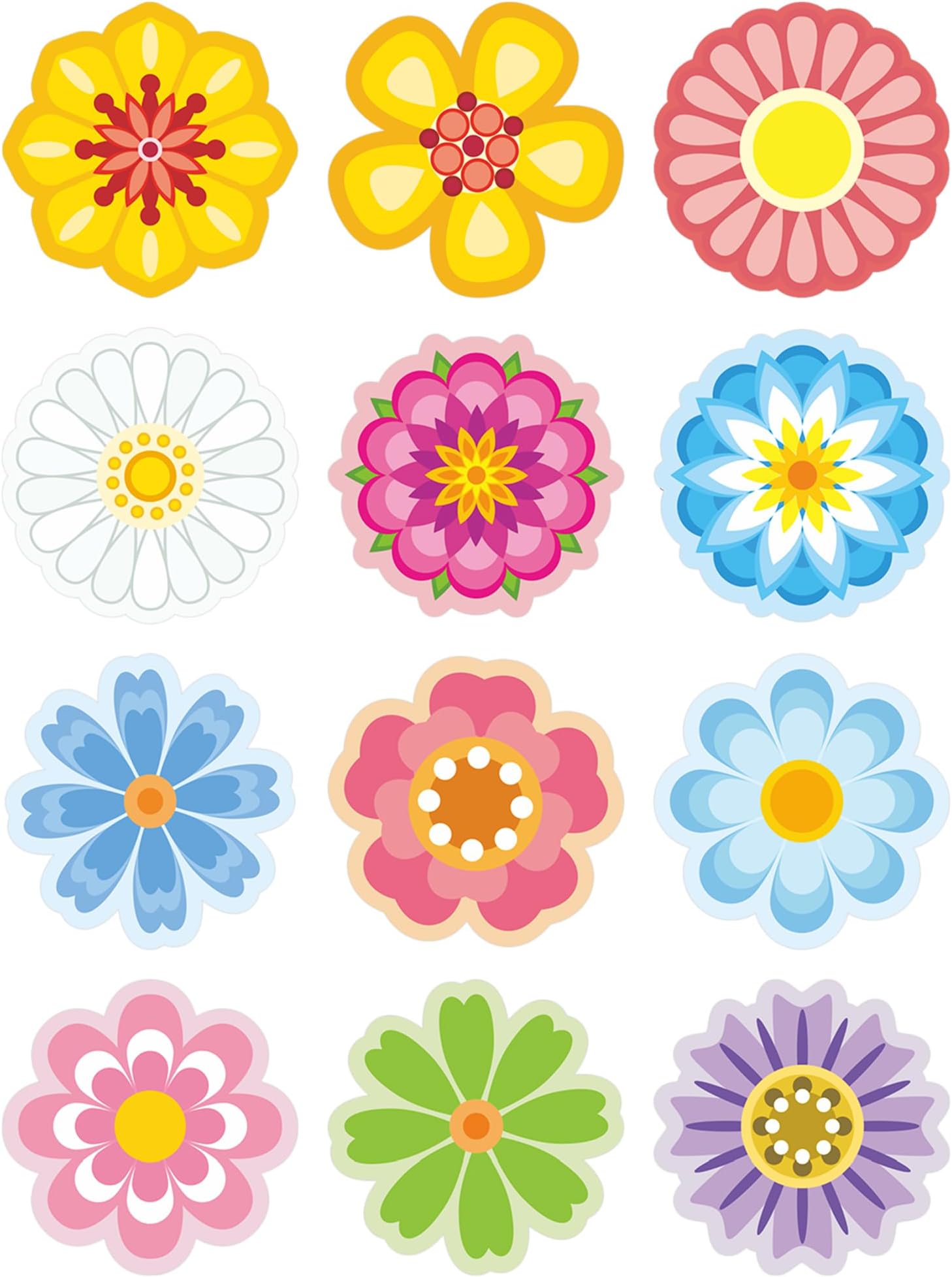 Amazon.com: Lucleag 360 PCS Spring Flower Stickers for Kids, Colorful ...