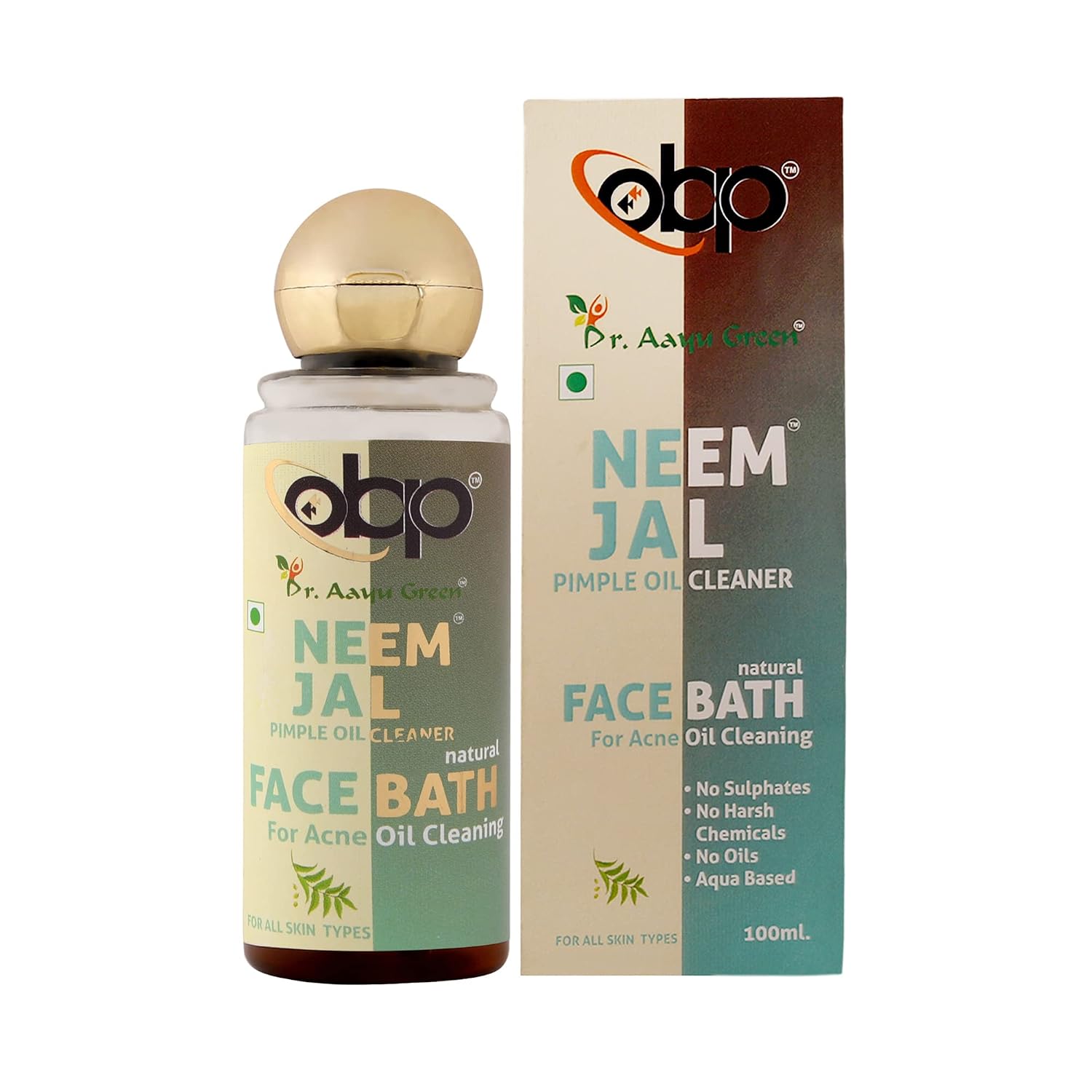 Dr. Aayu Green Neem Jal Pimple Oil Cleanser Natural Face Bath For Acne ...