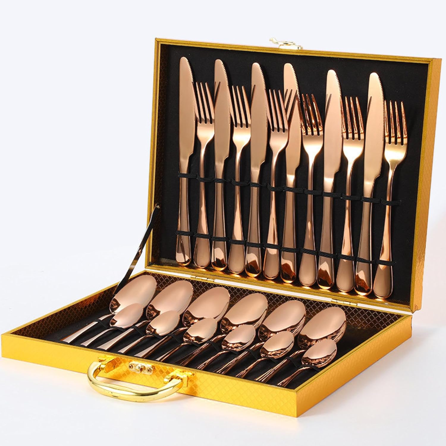 Amazon.com: CHANGYUYS Stainless steel cutlery set 24 pieces set of ...