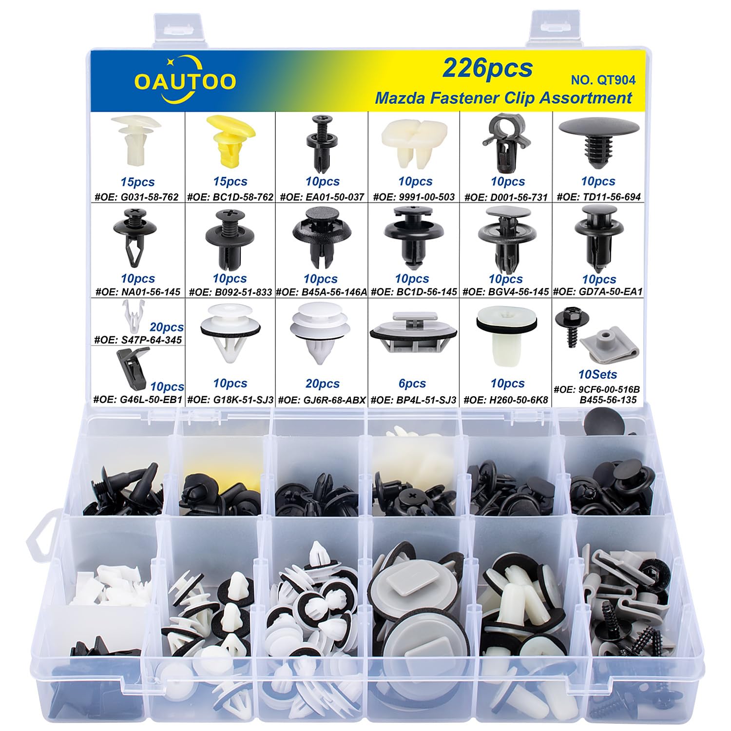 Amazon.com: OAUTOO 226pcs for Mazda Body Interior and Exterior Retainer ...