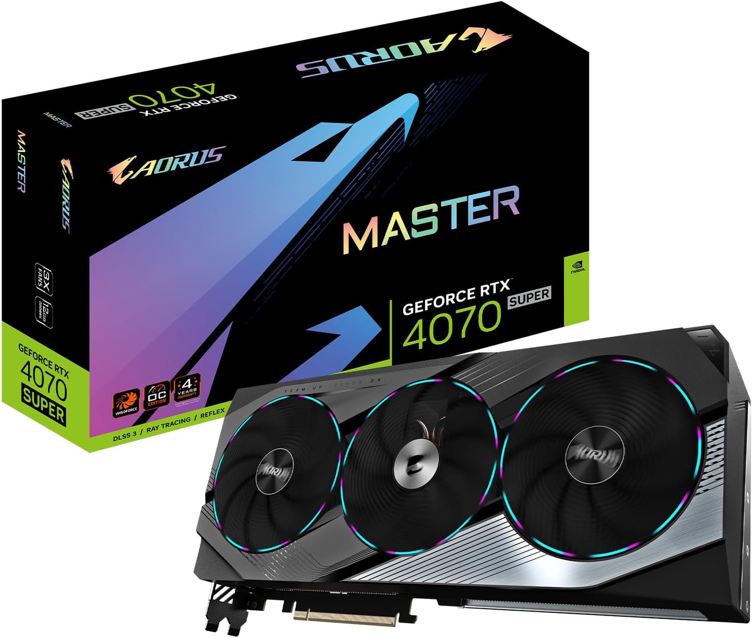 Amazon.com: GIGABYTE AORUS GeForce RTX 4070 Super Master 12G Graphics ...