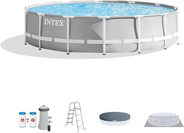 Amazon.com: Intex 26719EH Prism Frame Premium Above Ground Swimming Pool Set: 14ft x 42in ...