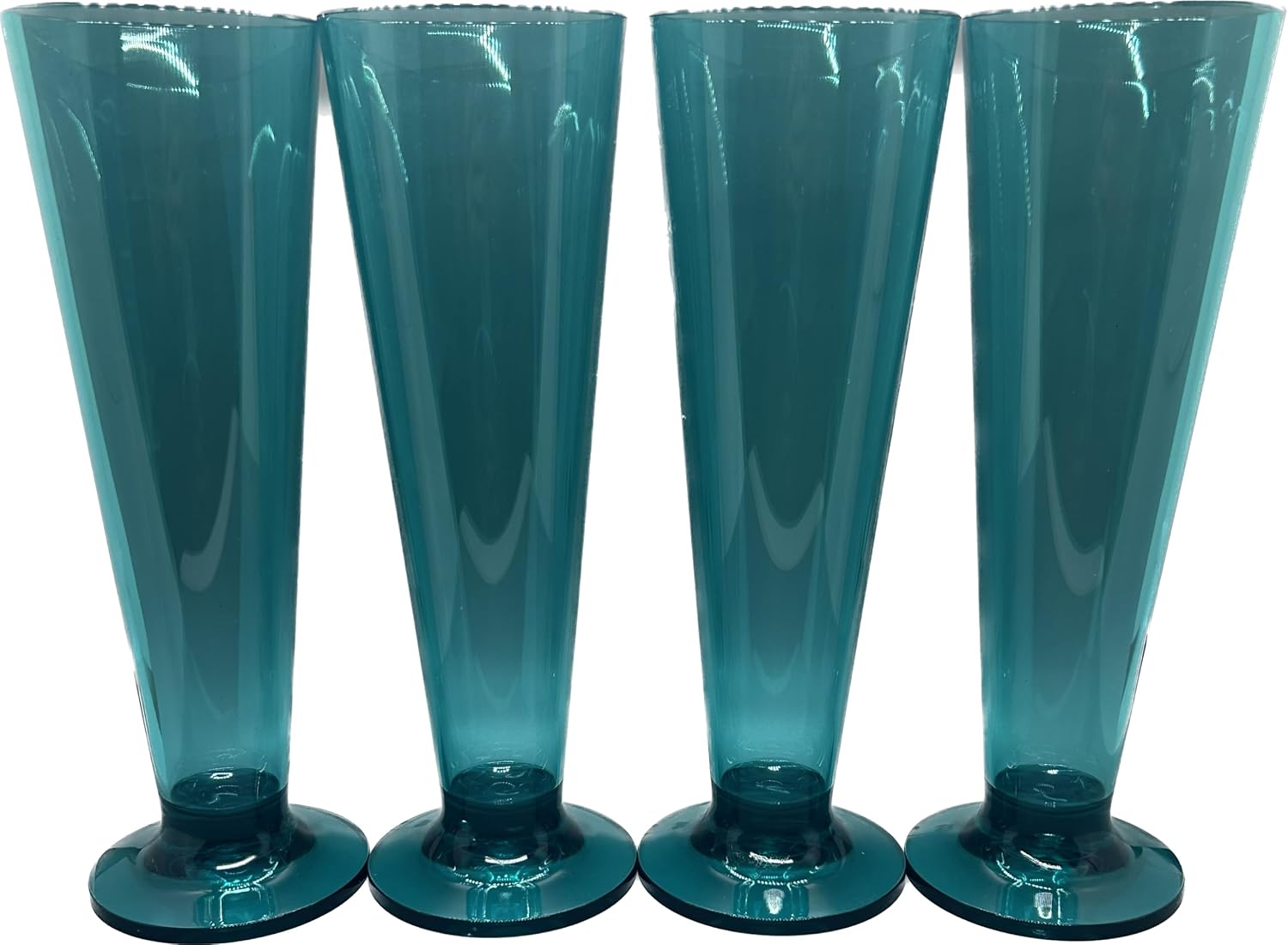 Amazon.com | Party Outlaw 4 Pc 16oz Plastic Pilsner Beer Glasses- Tall ...