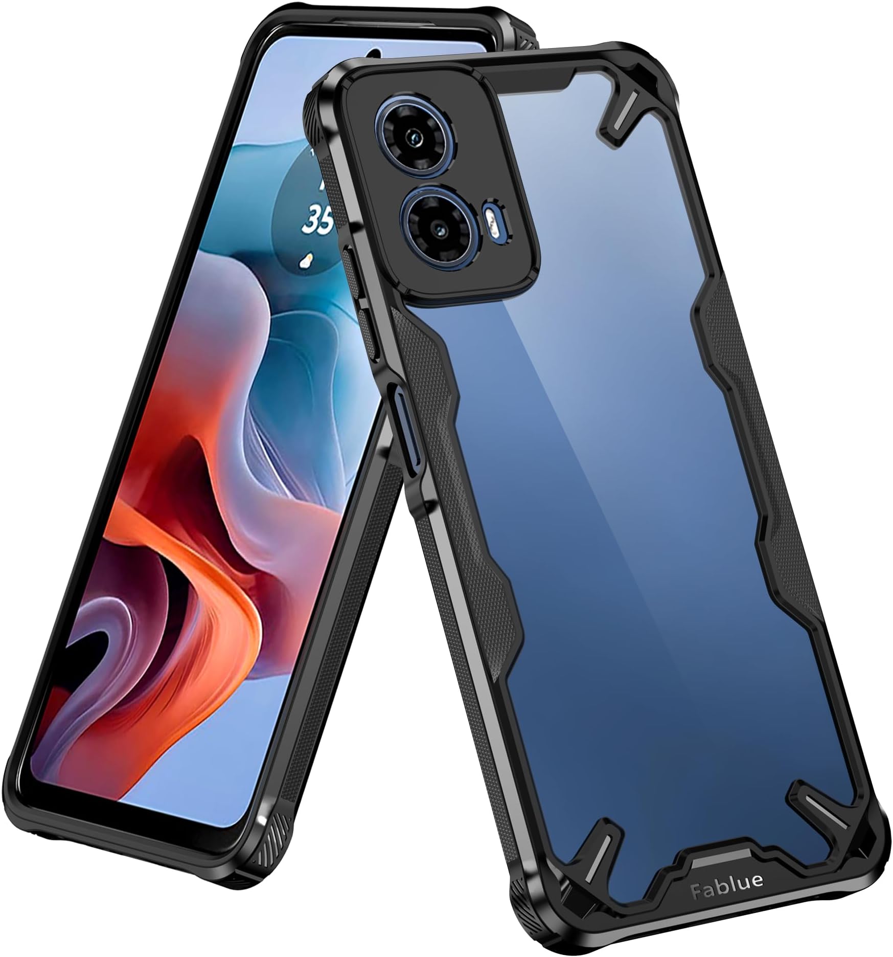 Fablue® Motorola Moto G34 5G / G45 5G Back Cover | Transparent Back ...