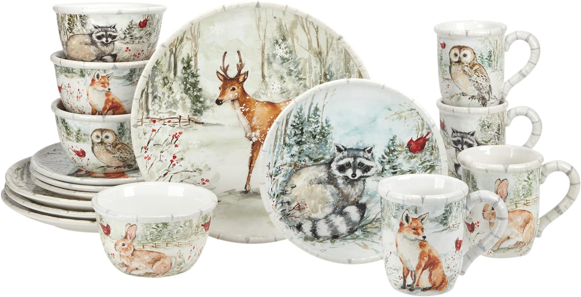 Amazon.com | Certified International 89255 Winter's Lodge 16 piece ...
