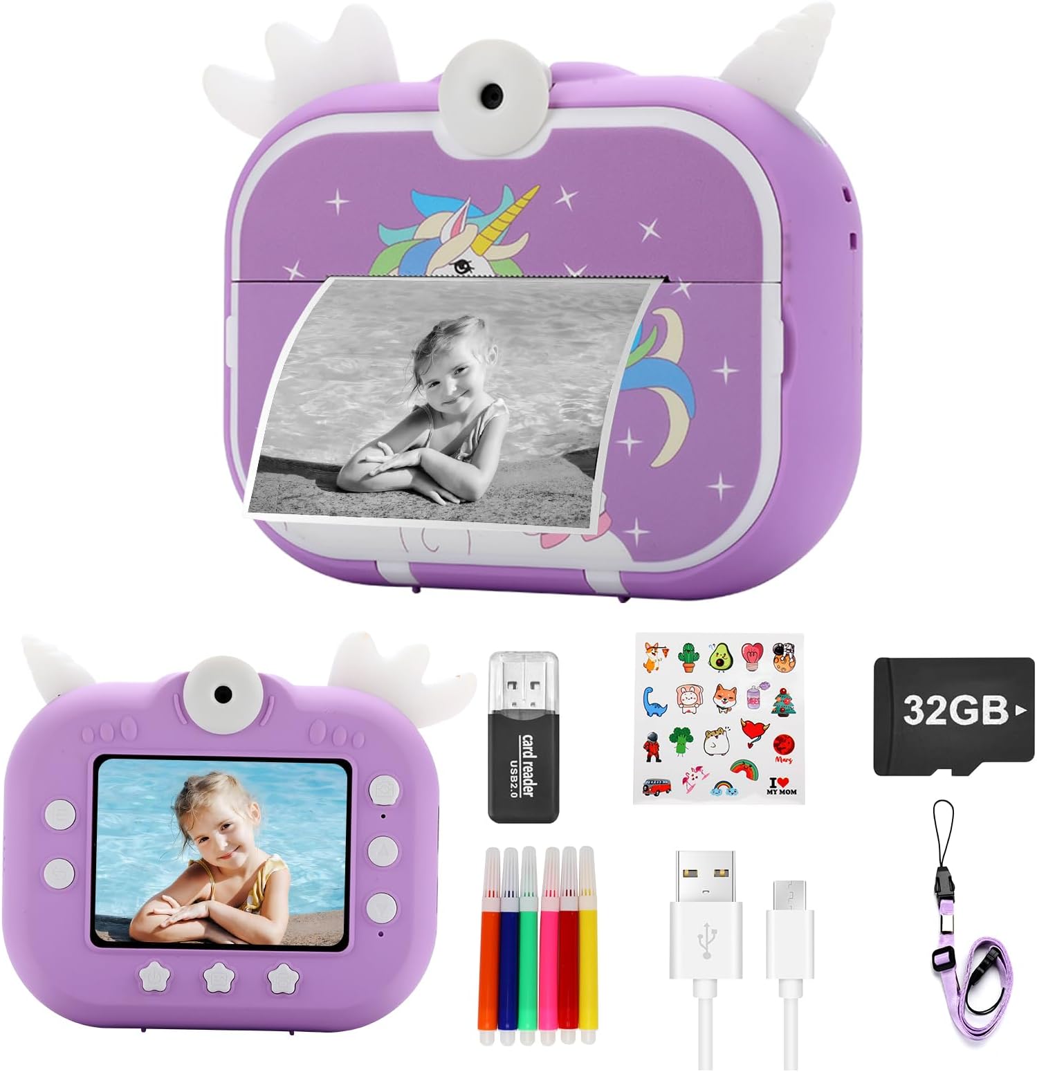 Amazon.com: Kids Camera Instant Print,Digital Camera Toys for Boys and ...