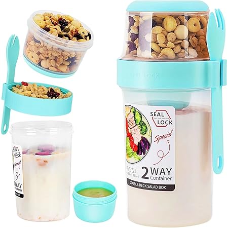 Amazon.com: CRUNCHCUP Plastic A Portable Cereal Cup - No Spoon. No Bowl ...