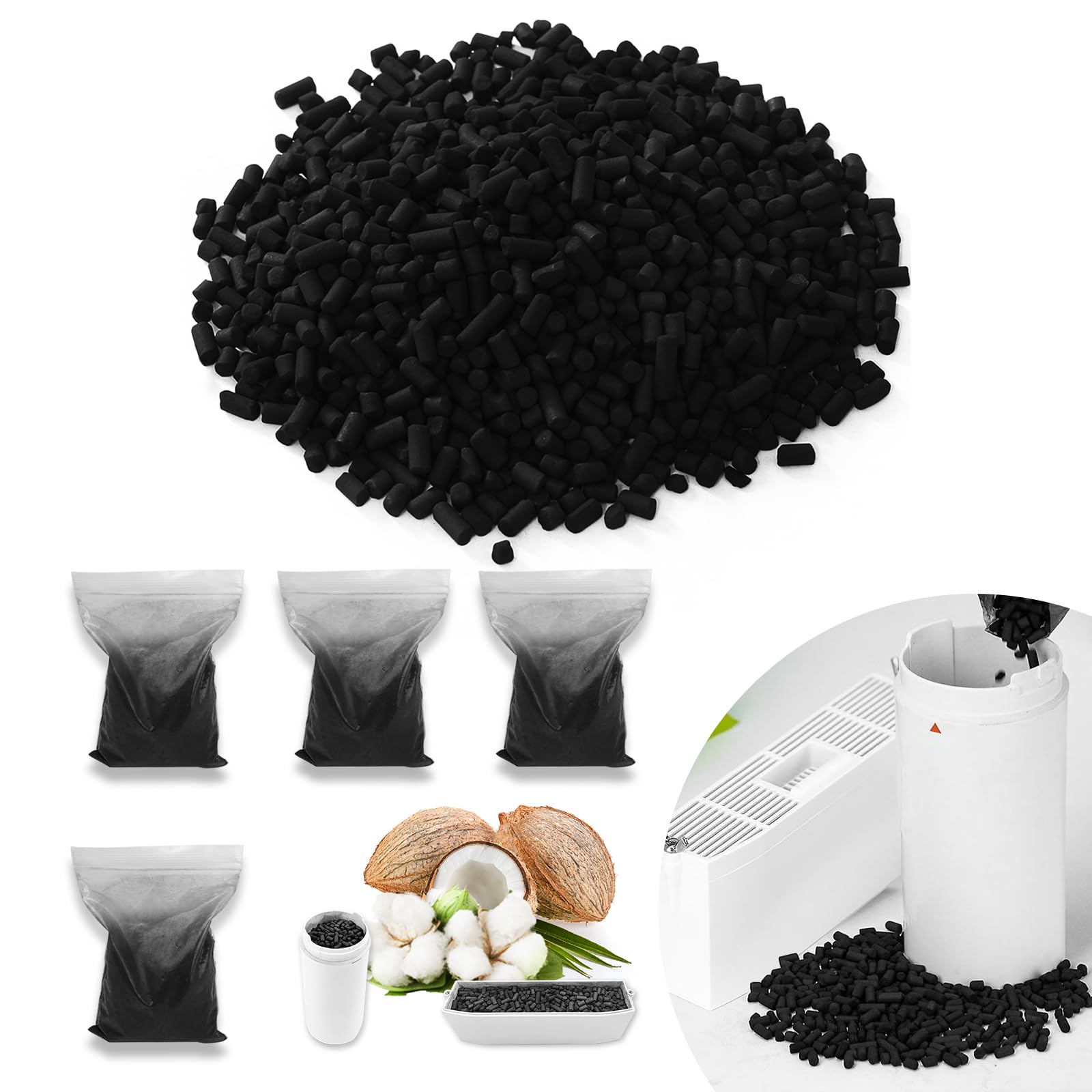Snapklik.com : 4-Pack Activated Charcoal Refills For Kitchen Composter ...