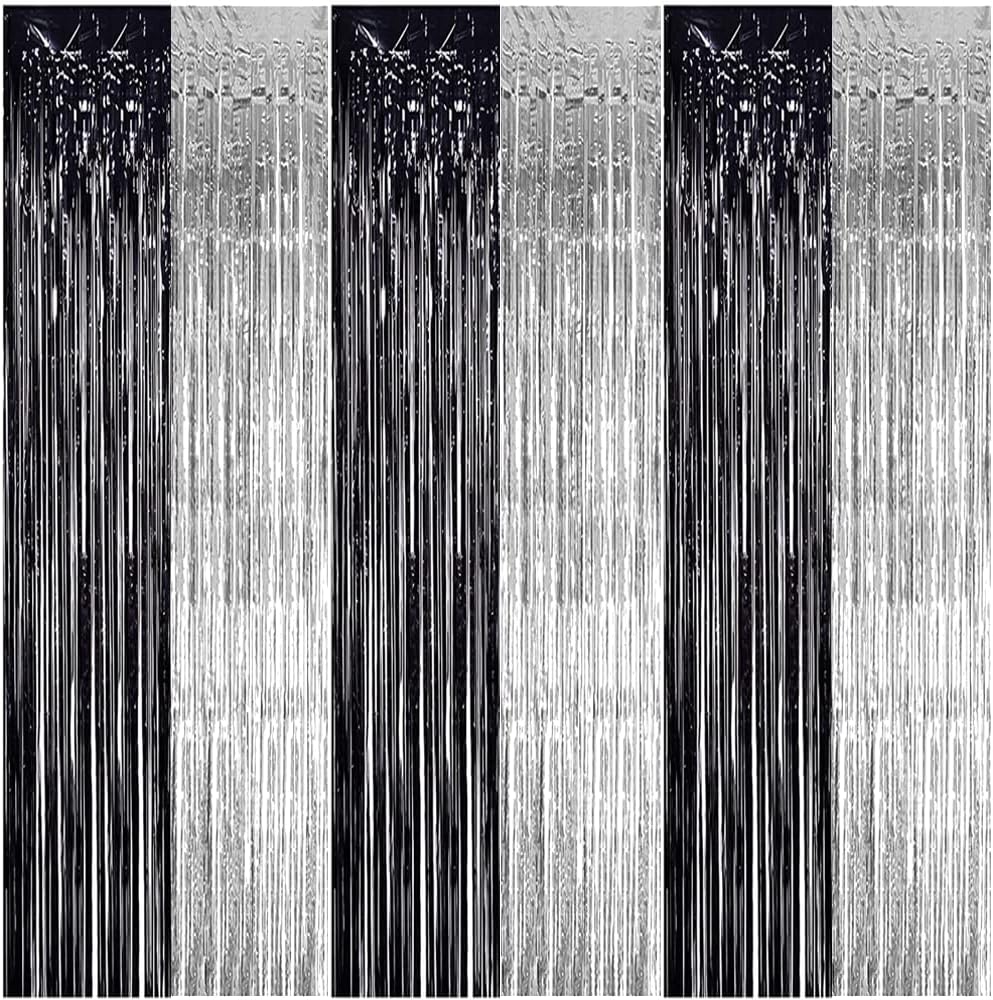 Amazon.com : 6 Pack 3.3Ft x 6.6Ft Graduation Foil Fringe Curtain ...
