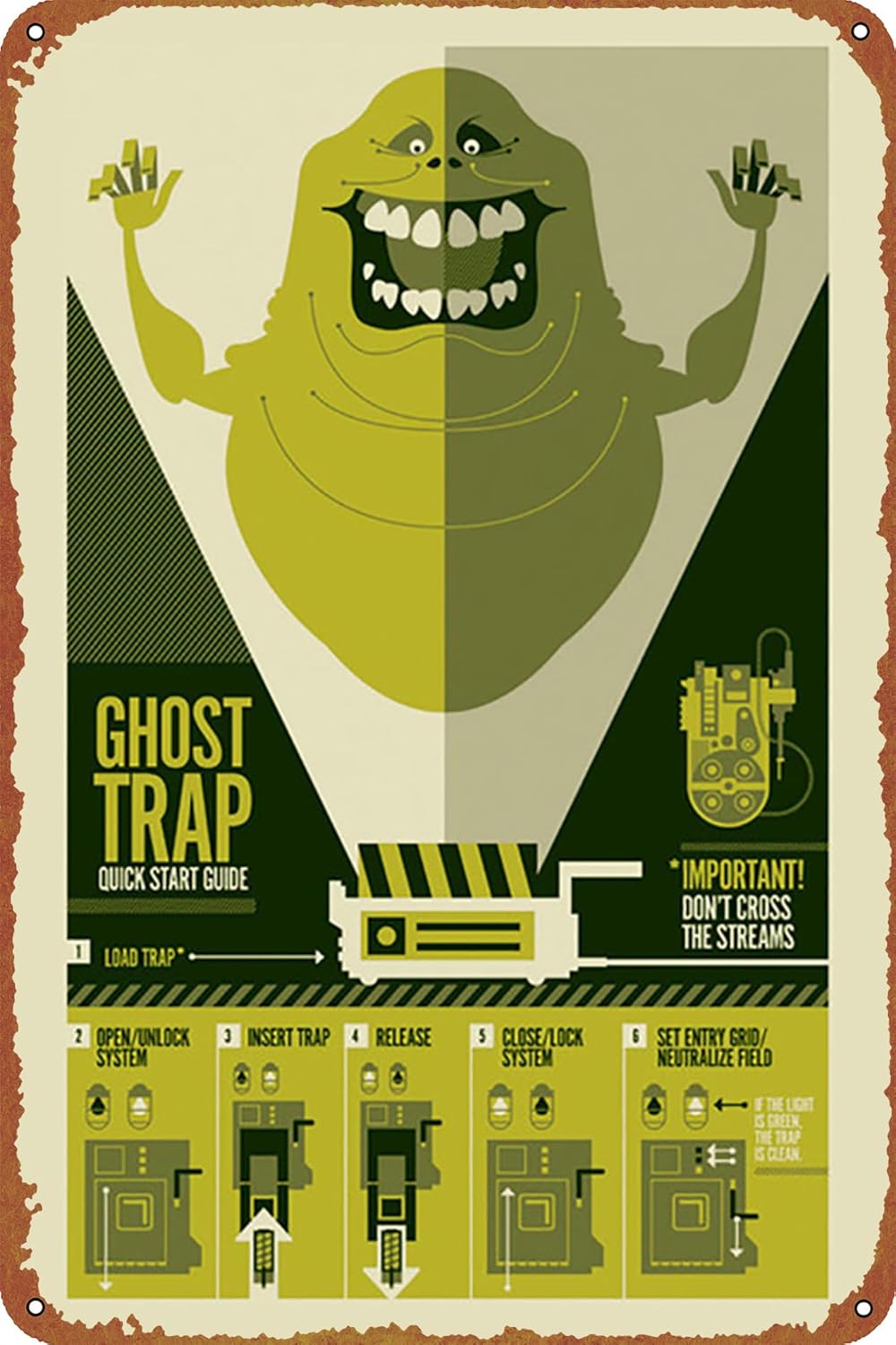 Amazon.com: Ghostbusters Poster Retro Vintage Funny Metal tin Sign ...