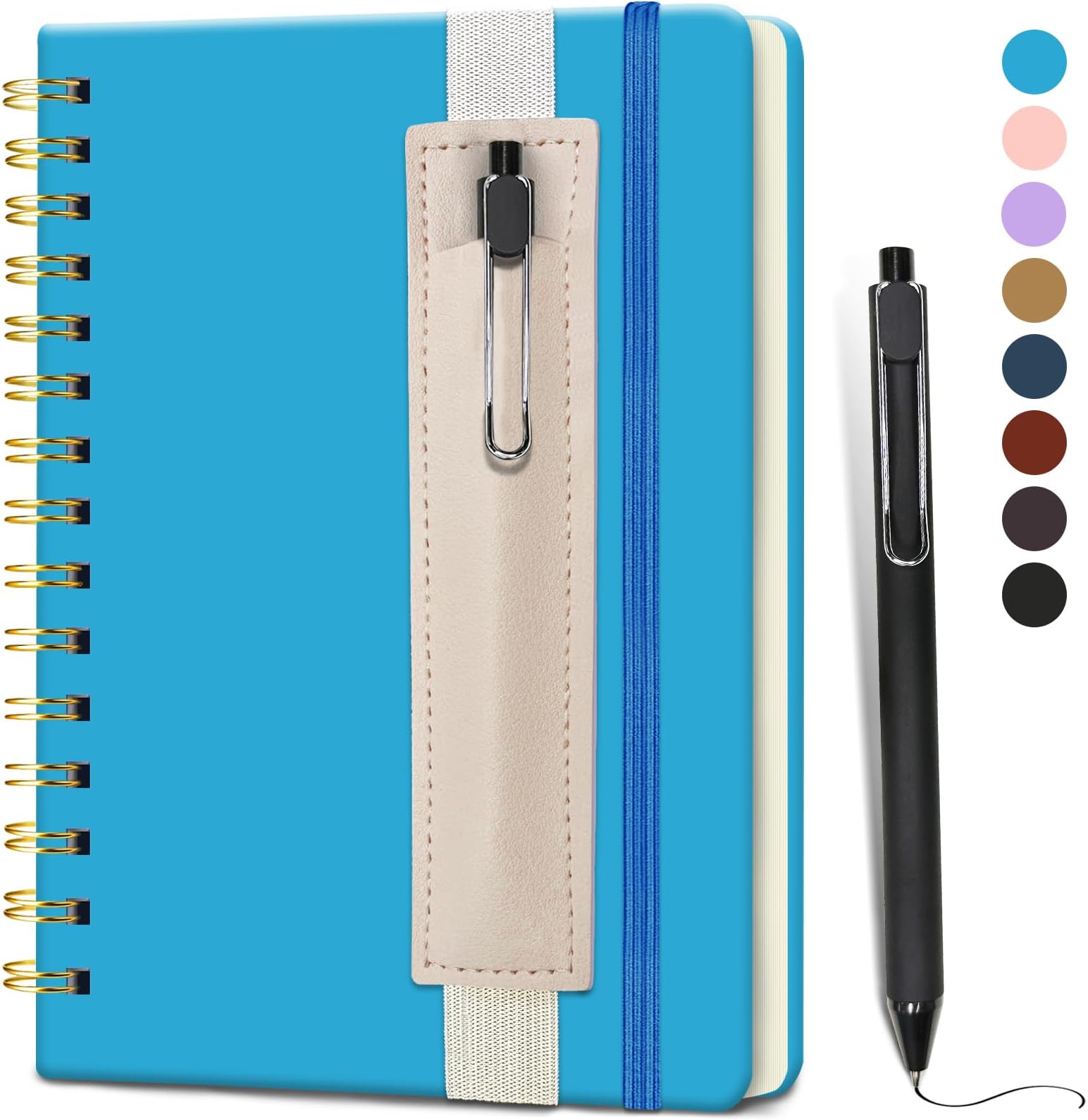 Amazon.com : DWIYITTN Small Spiral Notebook (Khaki) - 5.7"x 8.27", 160 ...