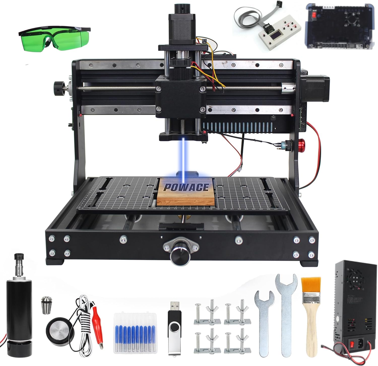 Amazon.com: CNCTOPBAOS 500W 2 in 1 CNC Router Kit,5.5W 5500mW Module ...