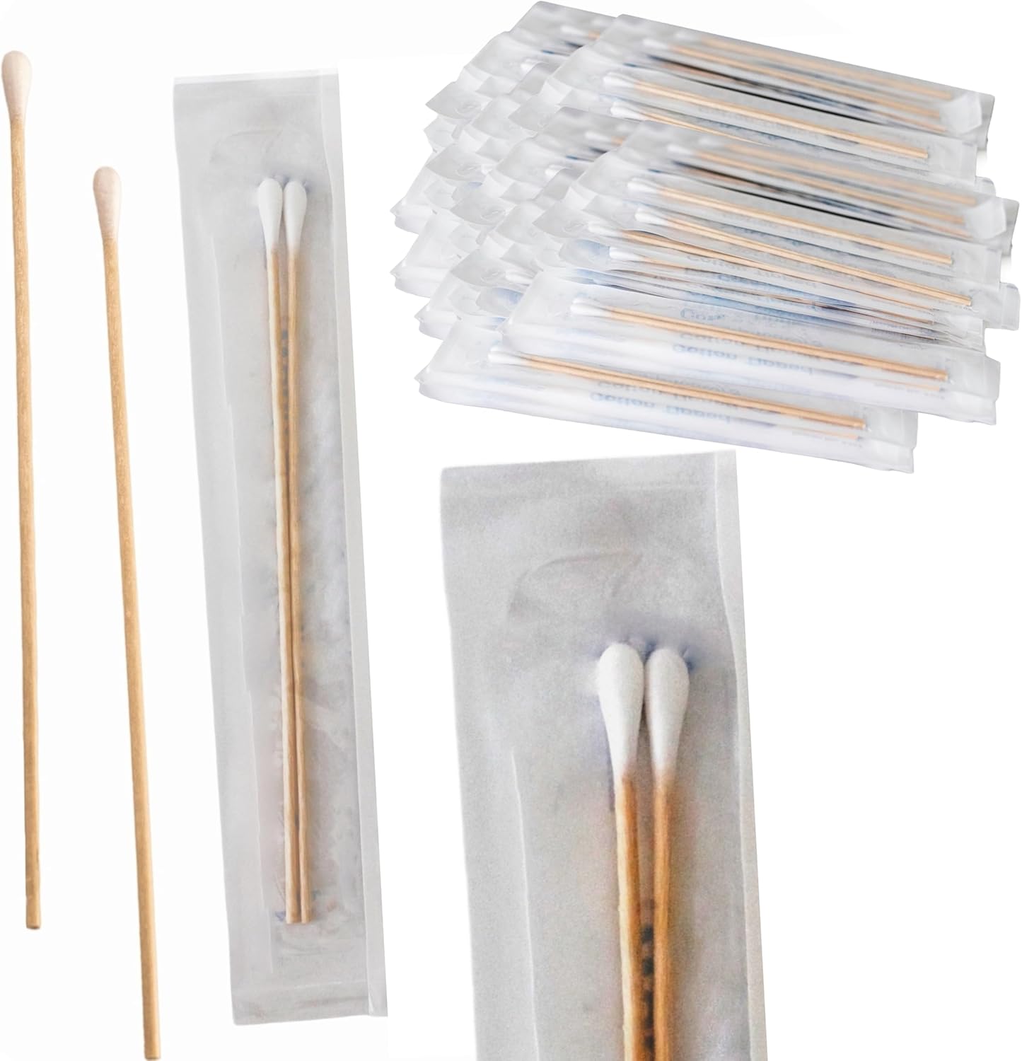 Amazon.com: Vakly 200 Sterile Cotton Tipped Applicators 6’’ - Long 6 ...