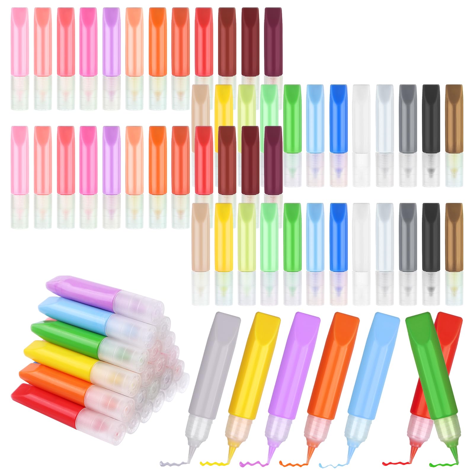 Amazon.com: Youdaju 48Pcs Suncatcher Paint Pens 5mL Premium Extra Fine ...