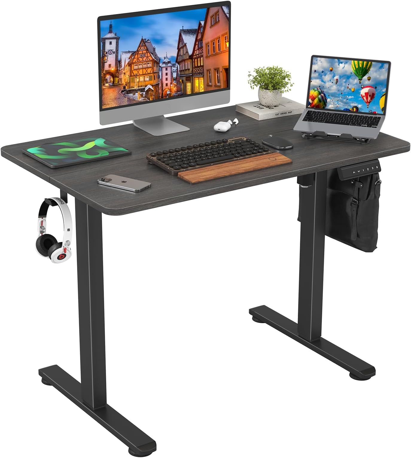 Amazon.com: STARY Electric Standing Desk Adjustable Height Sit Stand ...