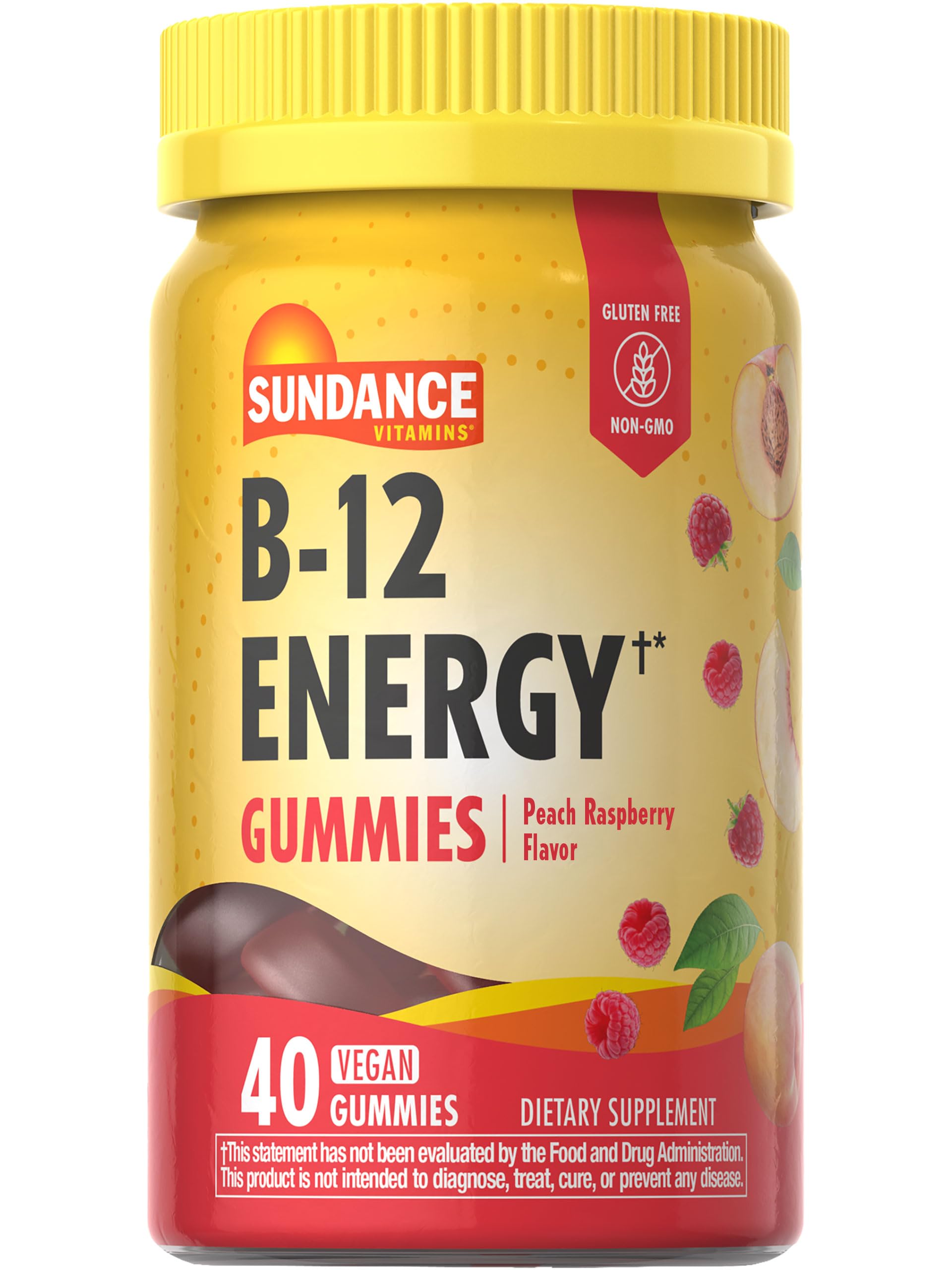 Amazon.com: Sundance Vitamin B-12 Energy Gummies | 40 Count | Peach ...