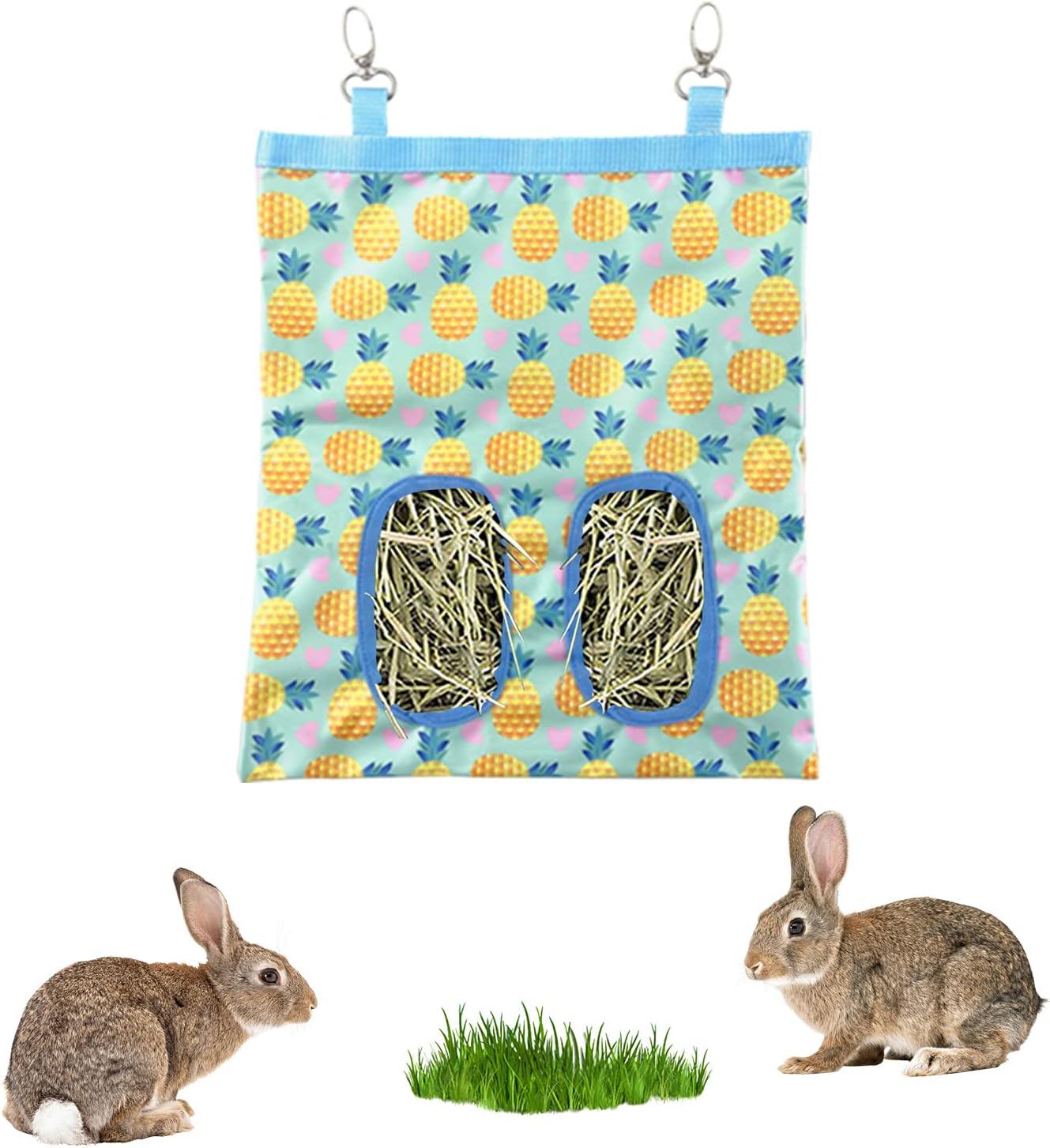 Amazon.com : Rabbit Hay Feeder Bag Guinea Pig Hay Feeder Storage with 2 ...